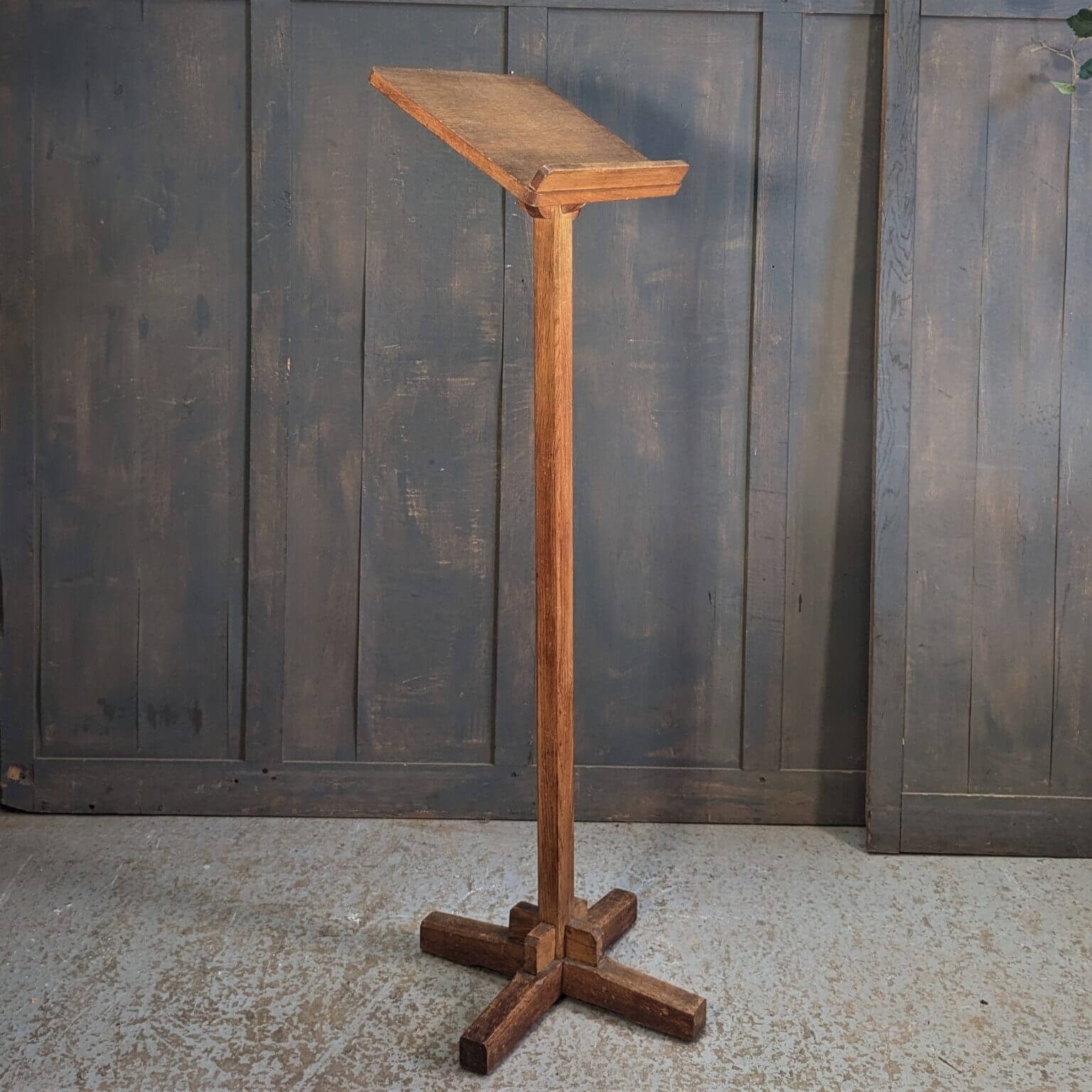 Single Mid Century Oak Pedestal Lectern from Preston (SOLD) - Antique ...