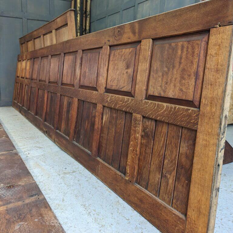 St Barnabas Two Very Long Antique Oak Panel & T&G Wall Panels Panelling ...