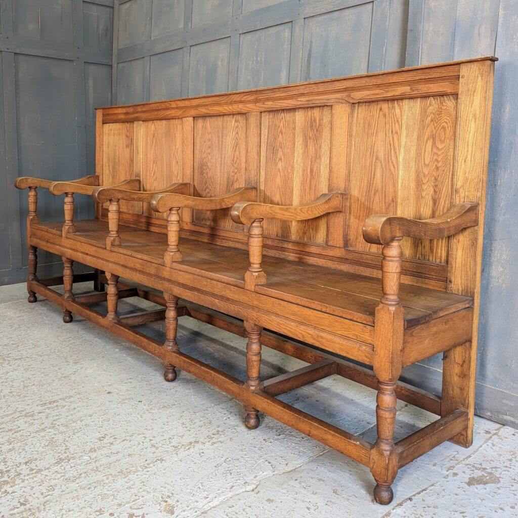 Antique Faux Oak Painted Pews from the Old Mining Church of Ebenezer ...