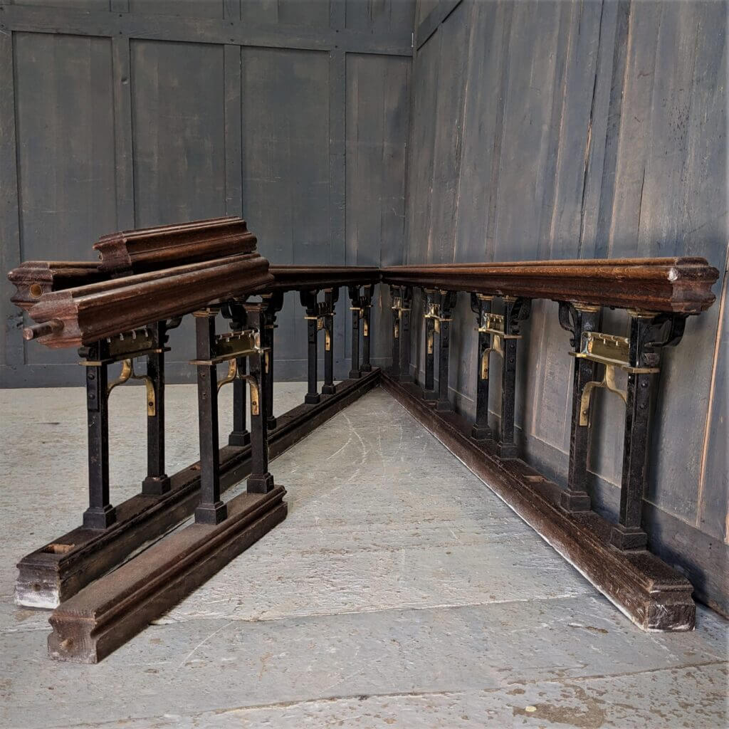 Antique Oak Iron & Brass Altar Communion Rails from Barrow in Furness ...