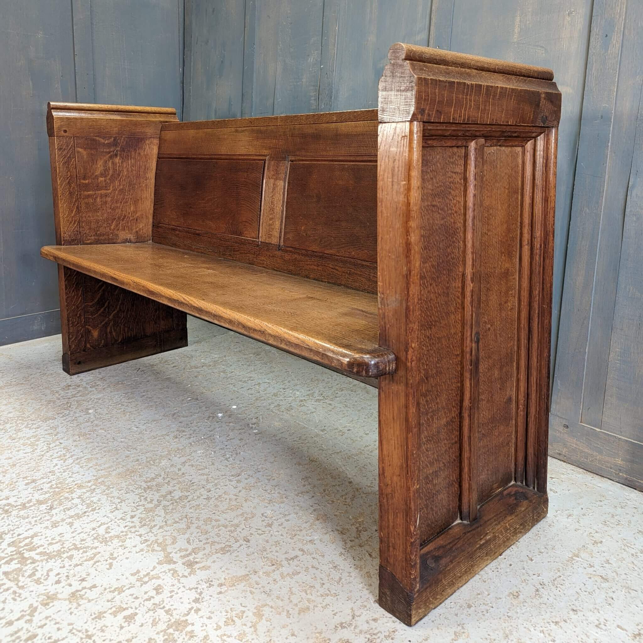 Fleur de Lys 1860's Antique Pine Church Pews Benches from St Faith's ...