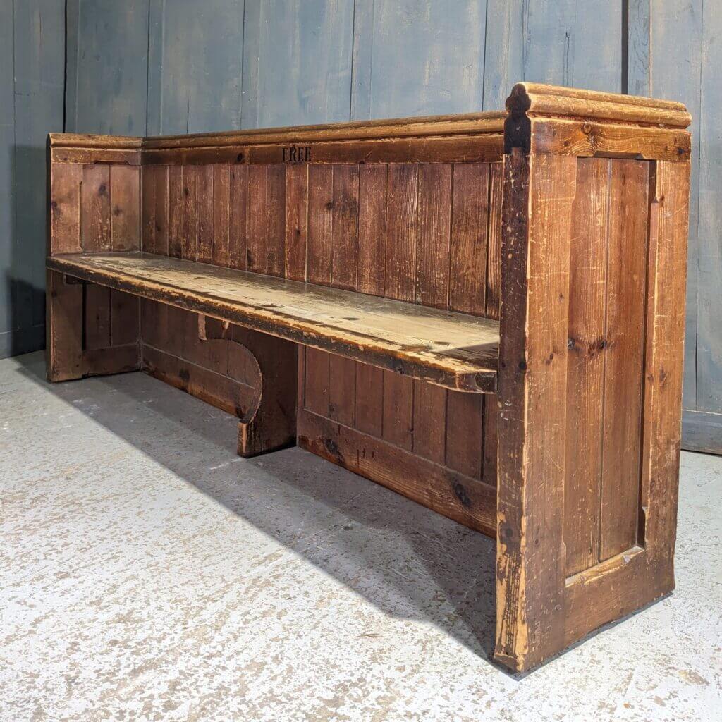 Classic Victorian Square Ended Church Chapel Pews Benches from St James ...