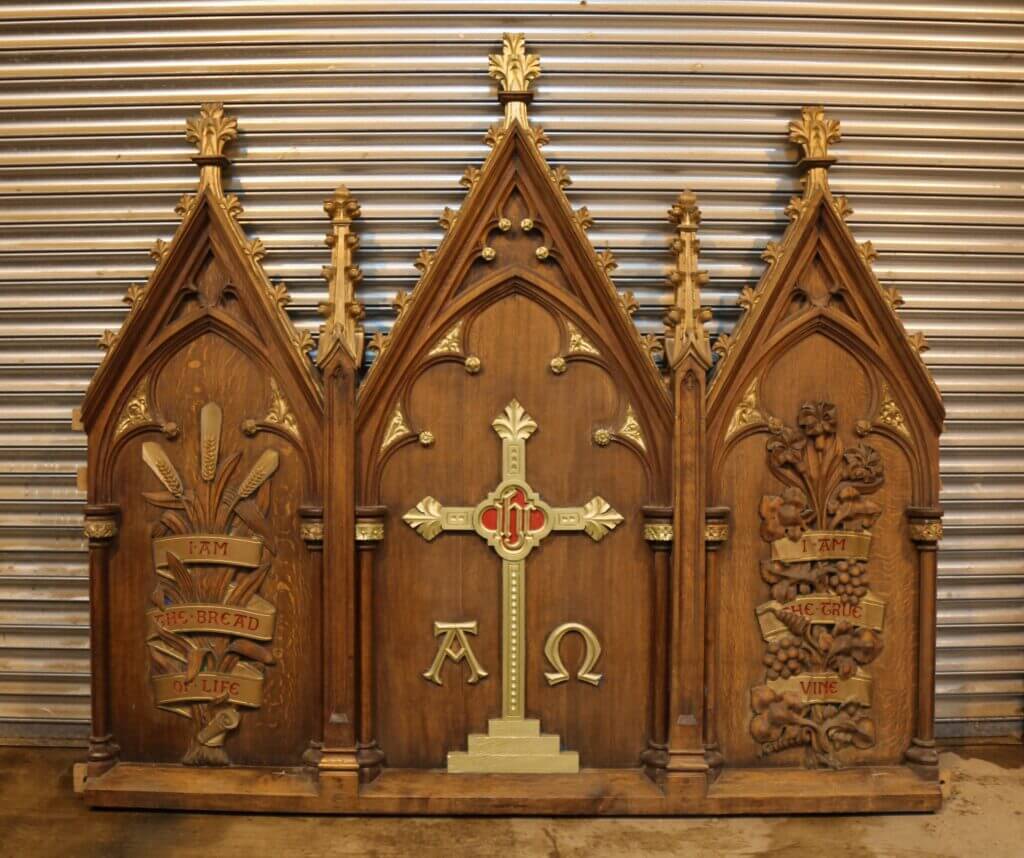 Stunning Antique Gothic Carved Oak Church Reredos Panel (SOLD ...