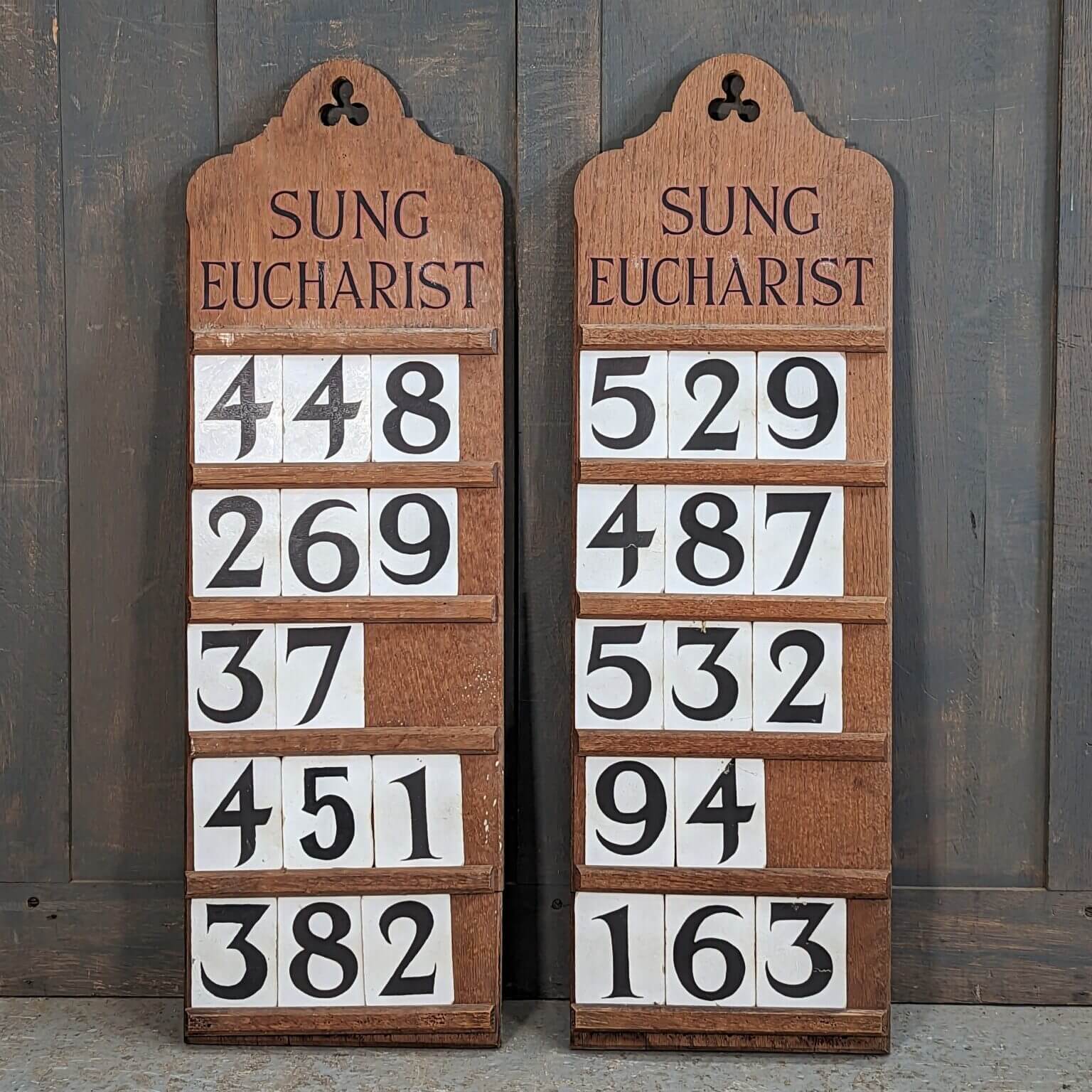 Hymn Boards, Psalm Boards & Numbers - Antique Church Furnishings