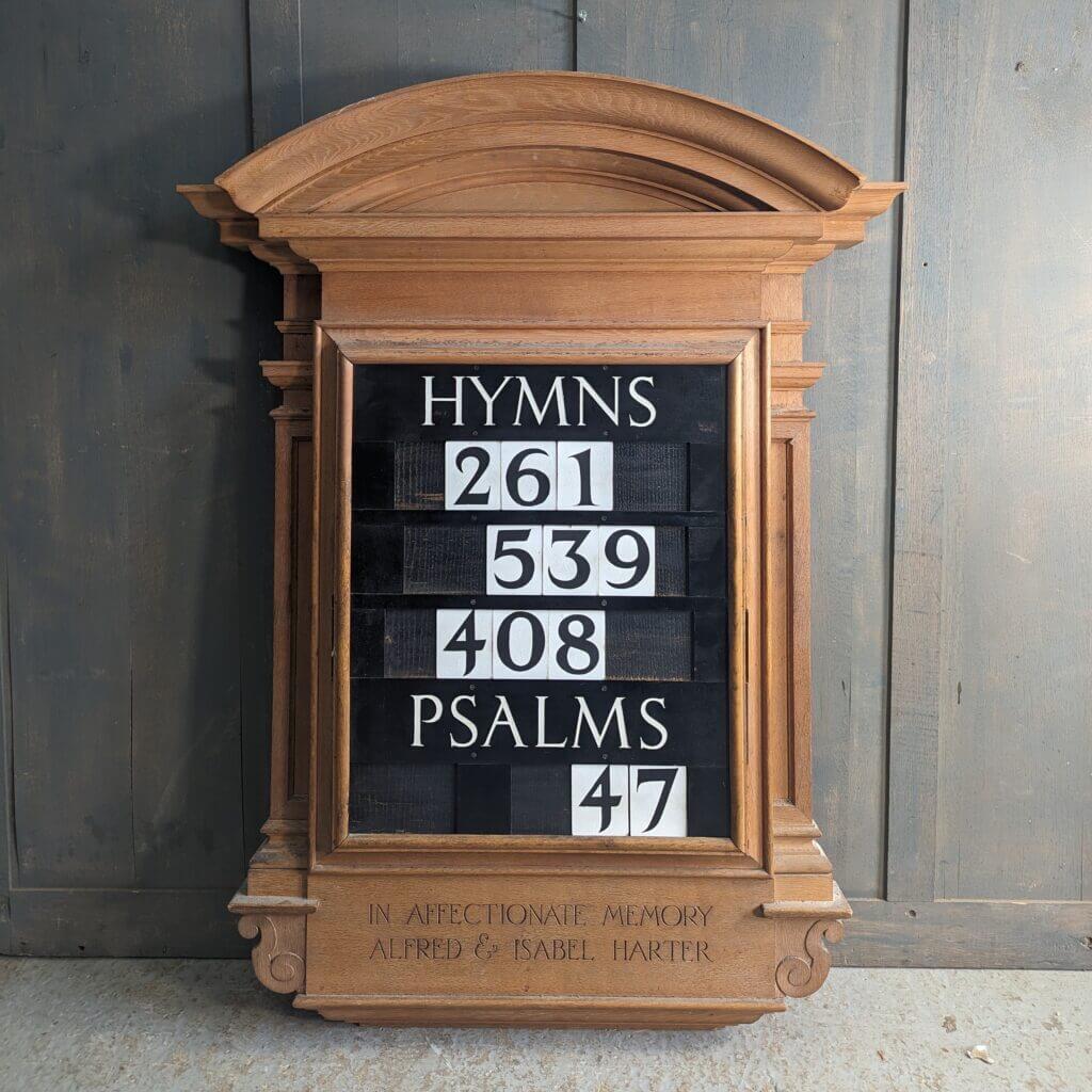 Hymn Boards, Psalm Boards & Numbers - Antique Church Furnishings