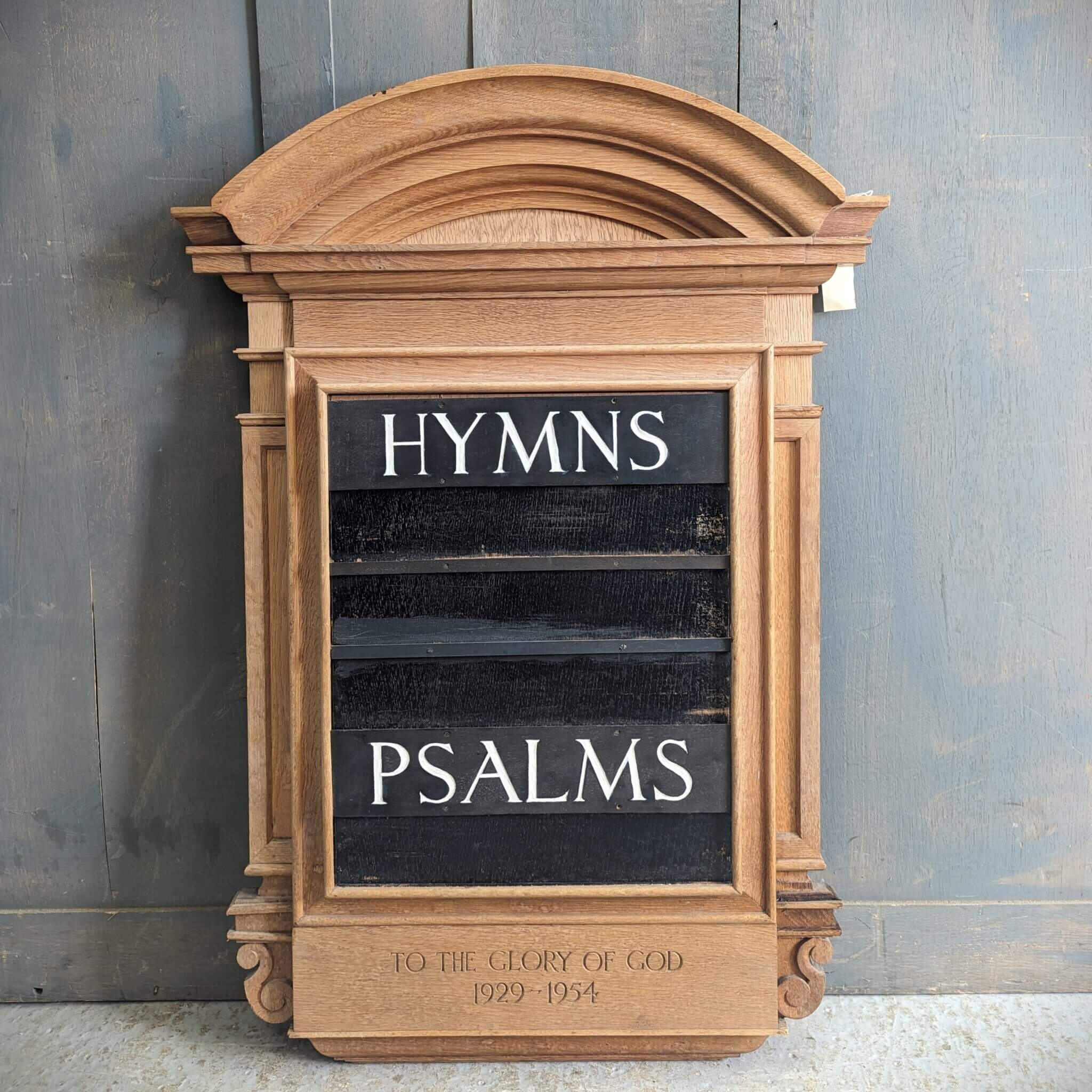 Hymn Boards, Psalm Boards & Numbers - Antique Church Furnishings