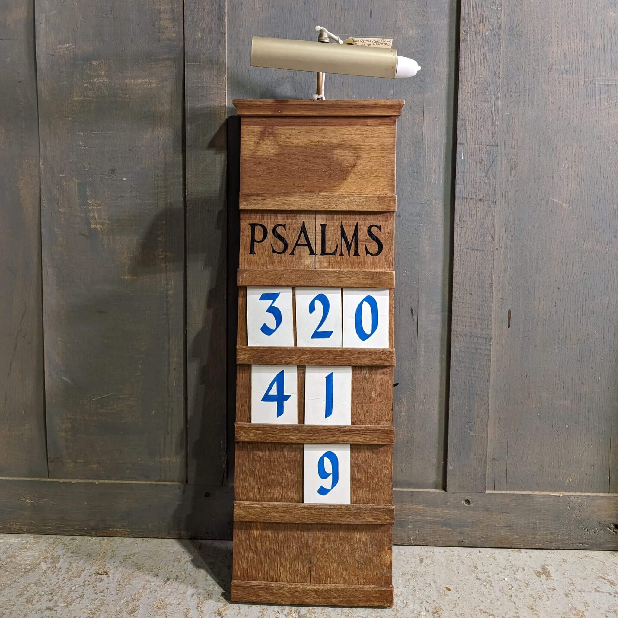 Hymn Boards, Psalm Boards & Numbers - Antique Church Furnishings