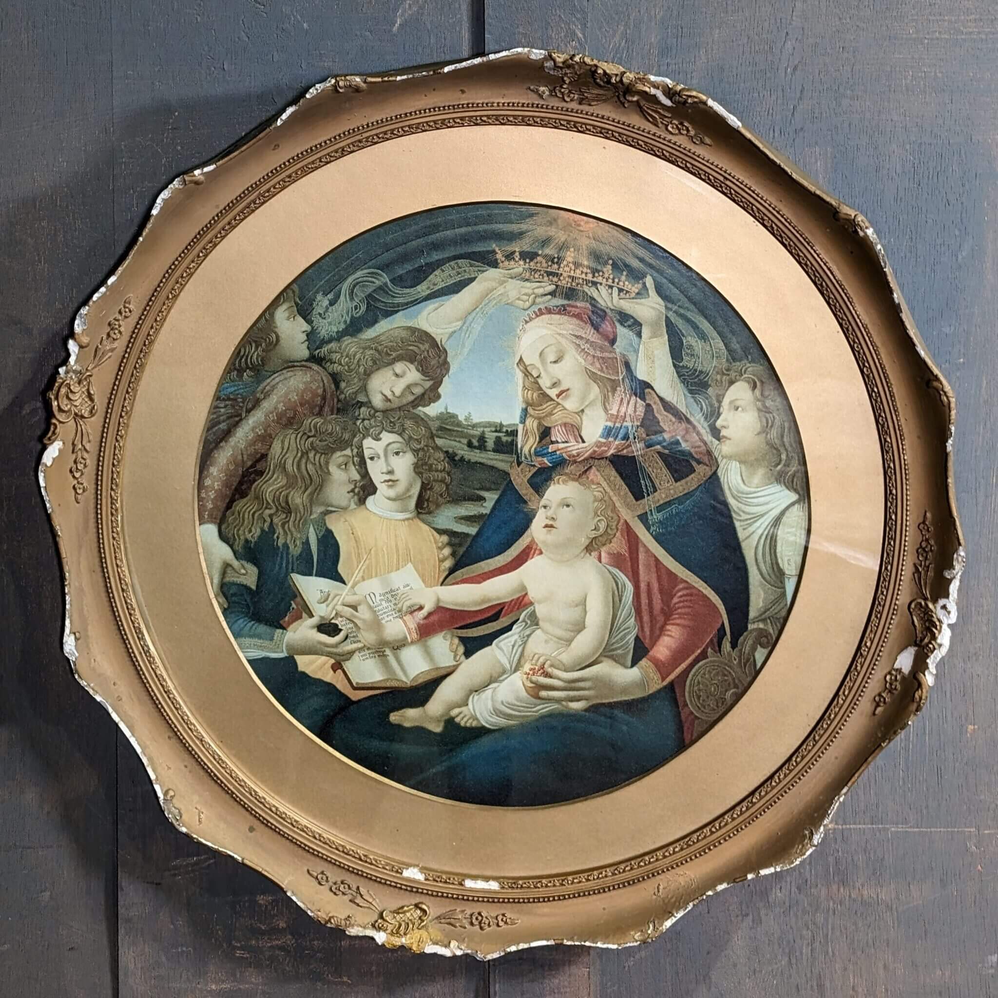 Madonna of the Magnificent by Sandro Botticelli Antique Arundel Society ...