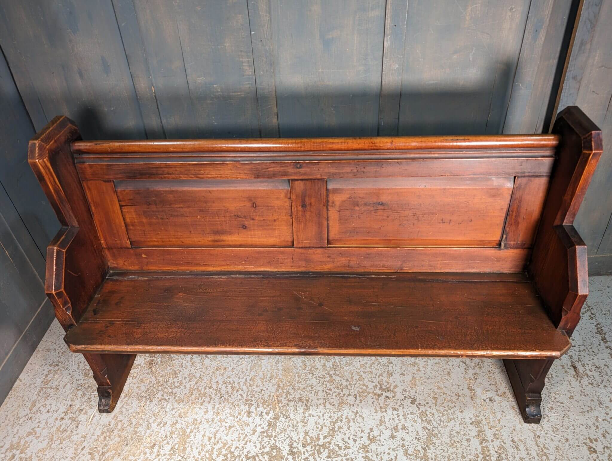Panel Back Attractive Elbow End Victorian Church Pew Benches from ...