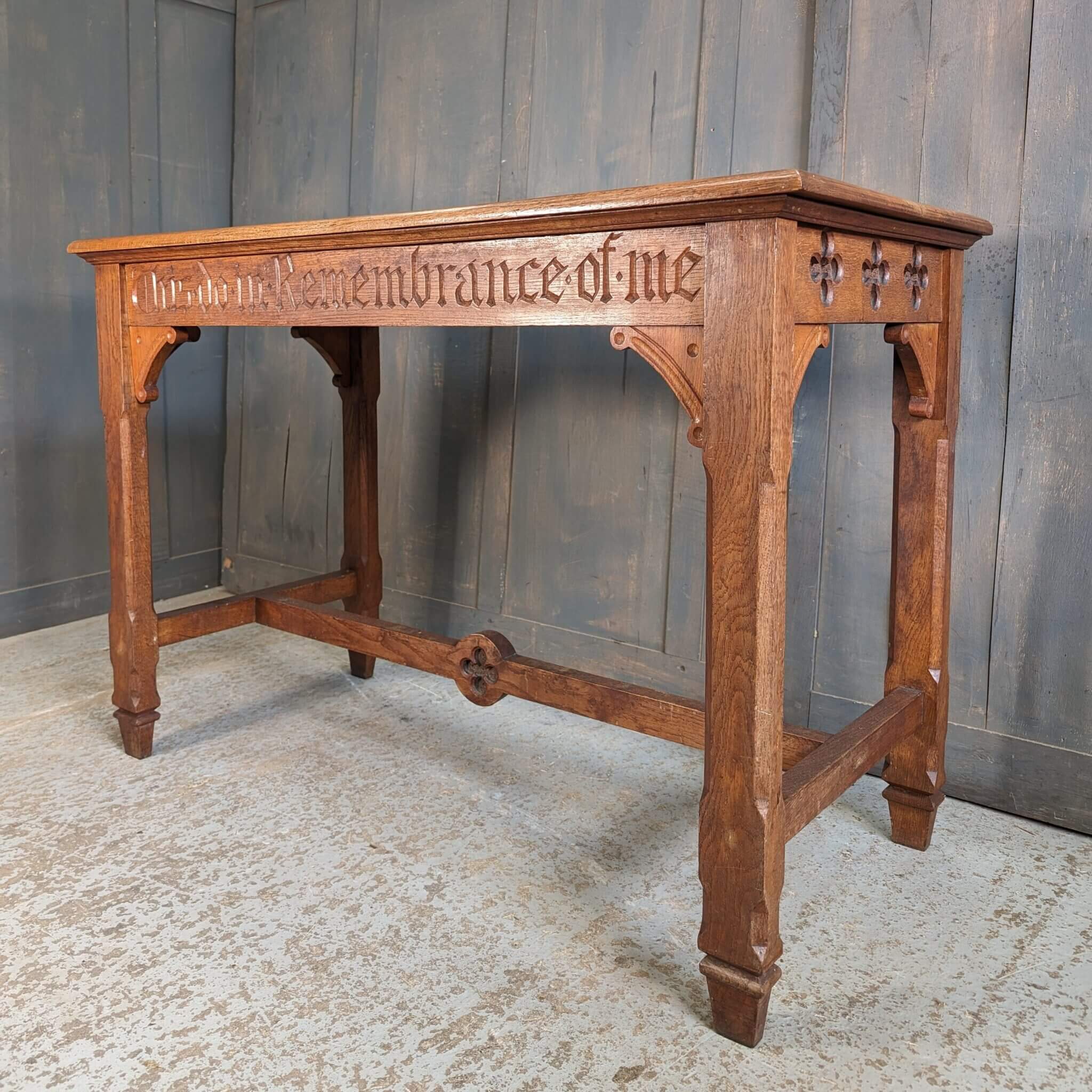 Fantastic Pure 1960's Vintage Large Hardwood Altar Table with ...