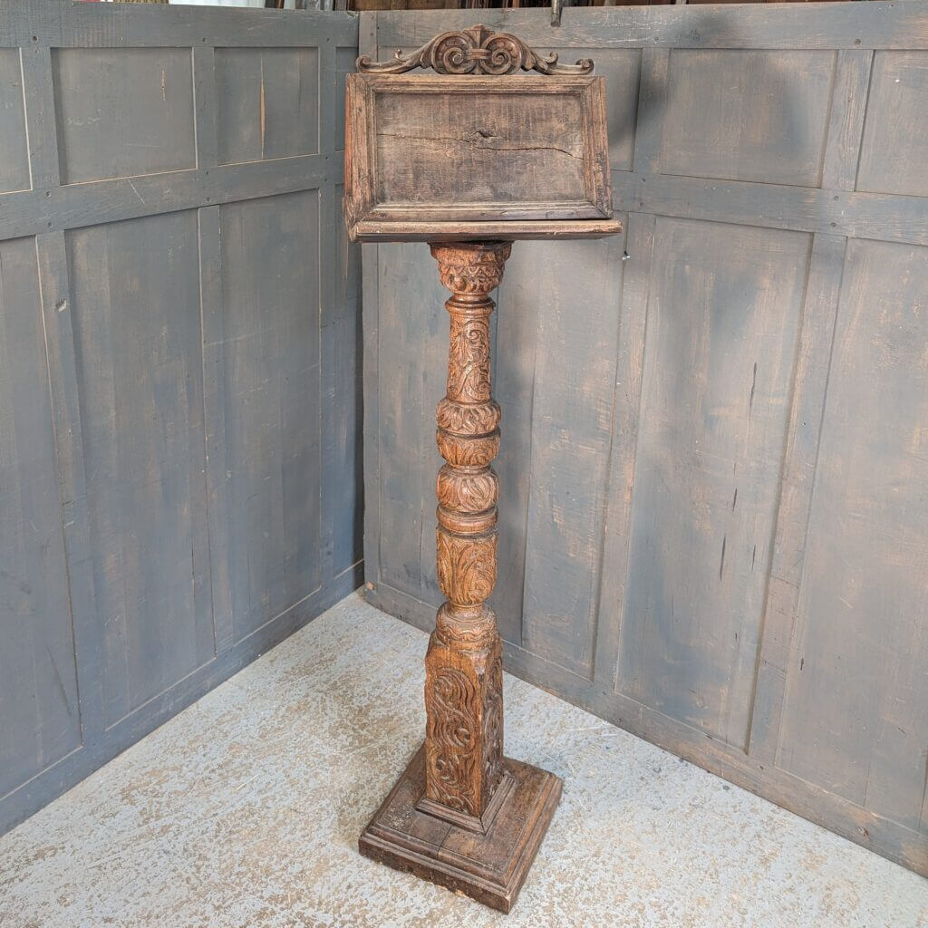 18th Century Walnut and Elm Carved Church Lectern from Brede Place ...