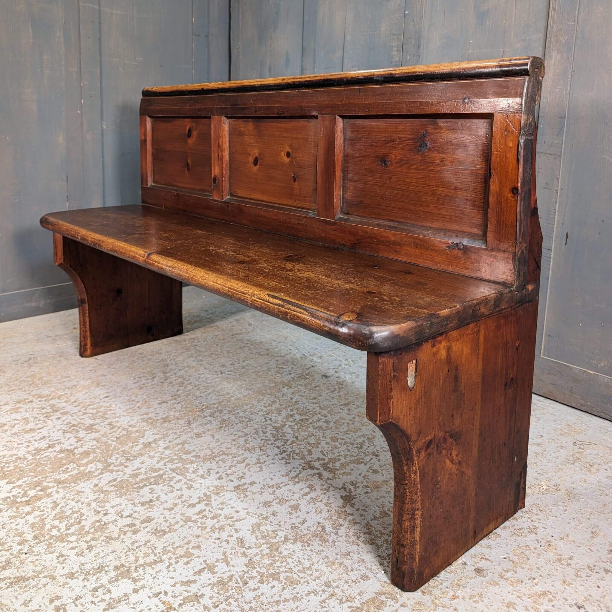 Antique Pine Bench from from St Nicholas Great Bookham (SOLD) - Antique Church Furnishings