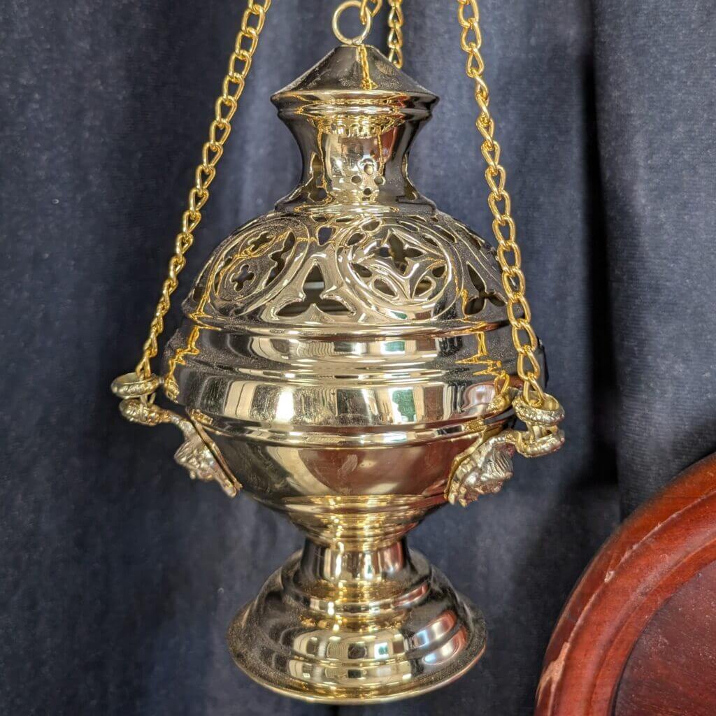 Heavy Brass Gothic Styled Incense Burner Censer Thurible RESERVED ...