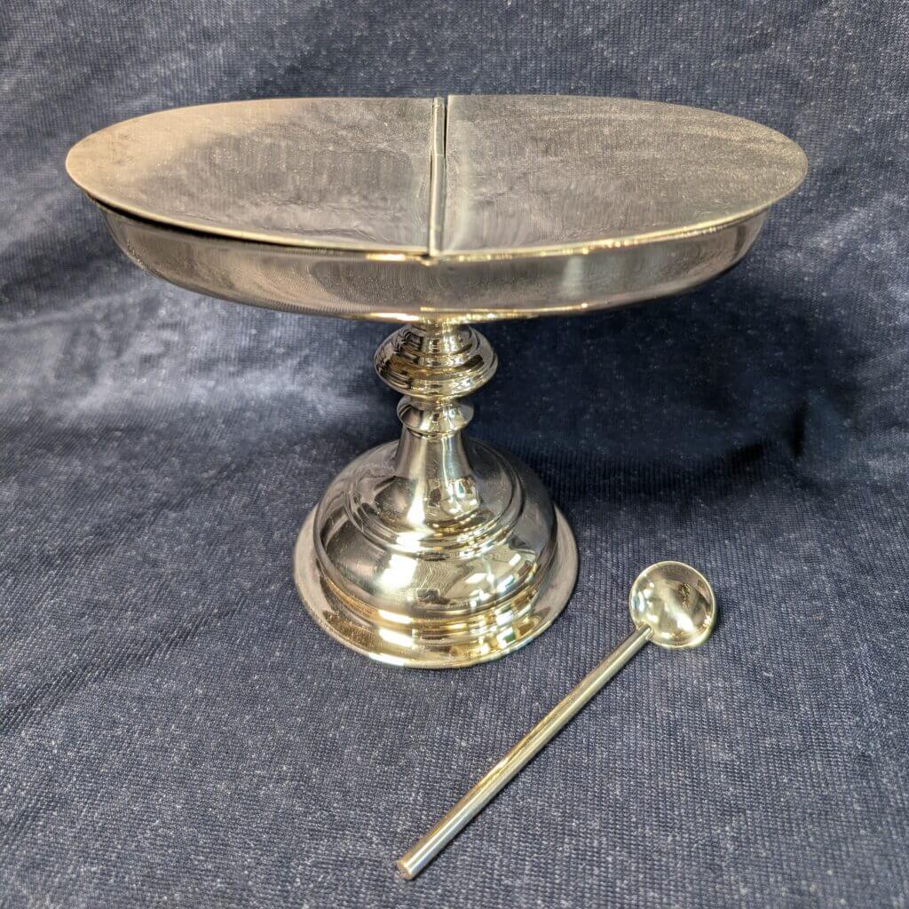 Extra Large Tall Brass Classical Styled Incense Boat