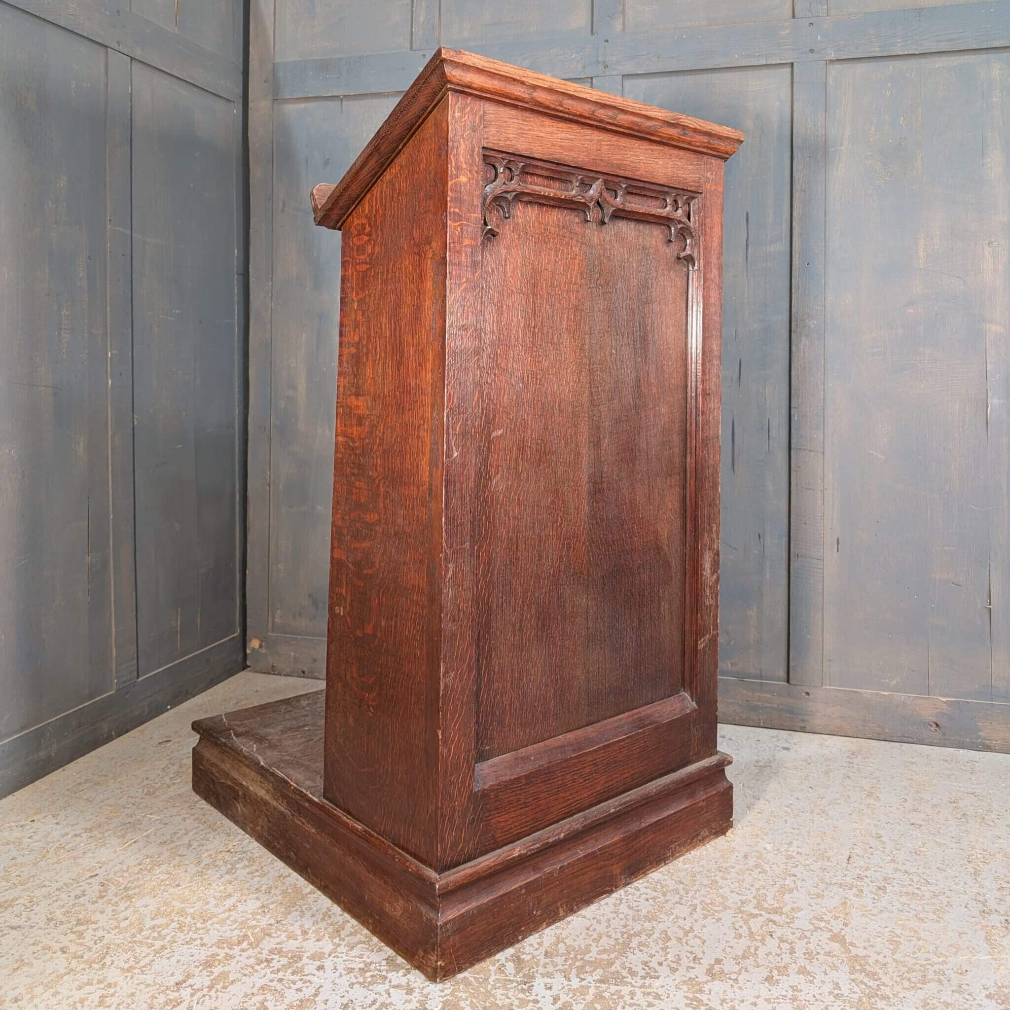 Very Grand Victorian Gothic Oak Reading Desk Ambo Lectern (SOLD ...