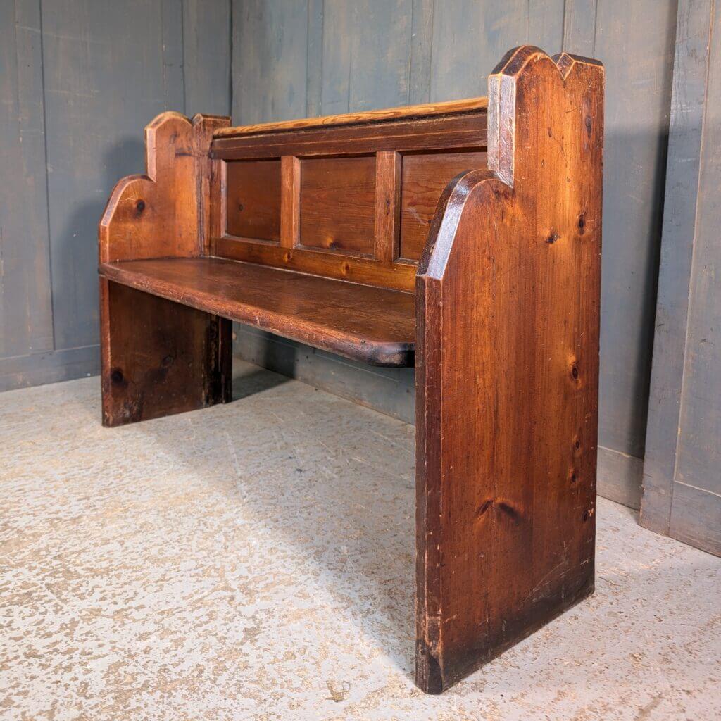 Fleur de Lys 1860's Antique Pine Church Pews Benches from St Faith's ...