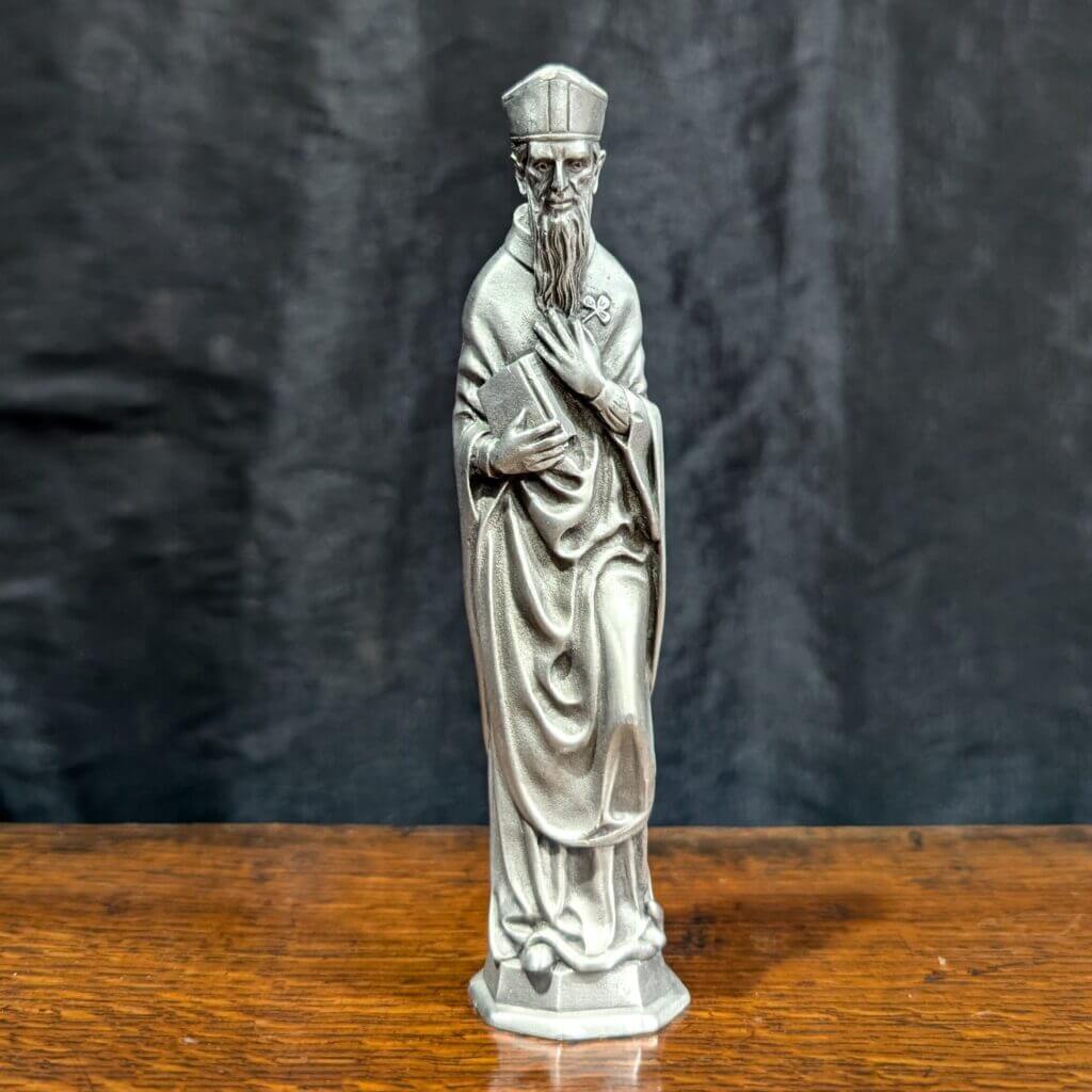Small Heavy Metal Religious Statue of St Patrick