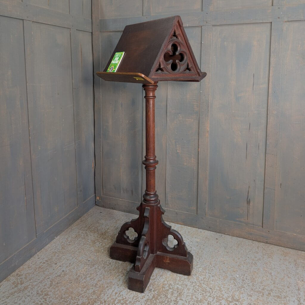 1880's Solid Oak Revolving Double Church Lectern