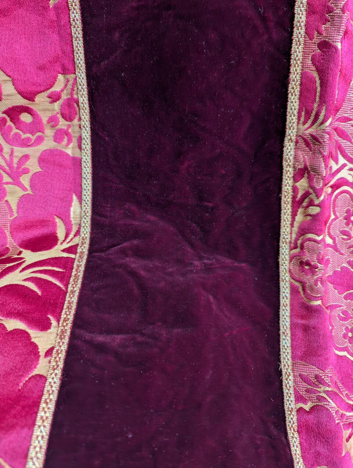 Large Sumptuous Rich Red Brocade Damask Altar Frontal with Deep Red ...