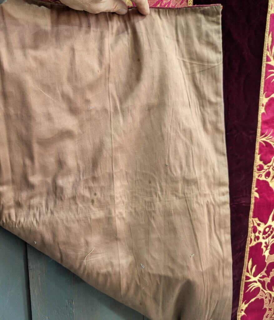 Large Sumptuous Rich Red Brocade Damask Altar Frontal with Deep Red ...