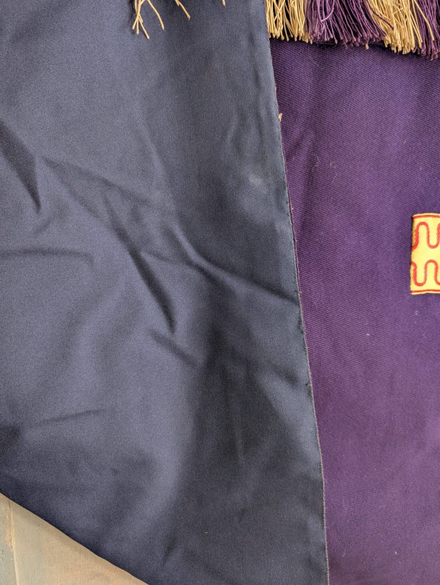 1940's Simple Purple Lectern Frontal With Cross