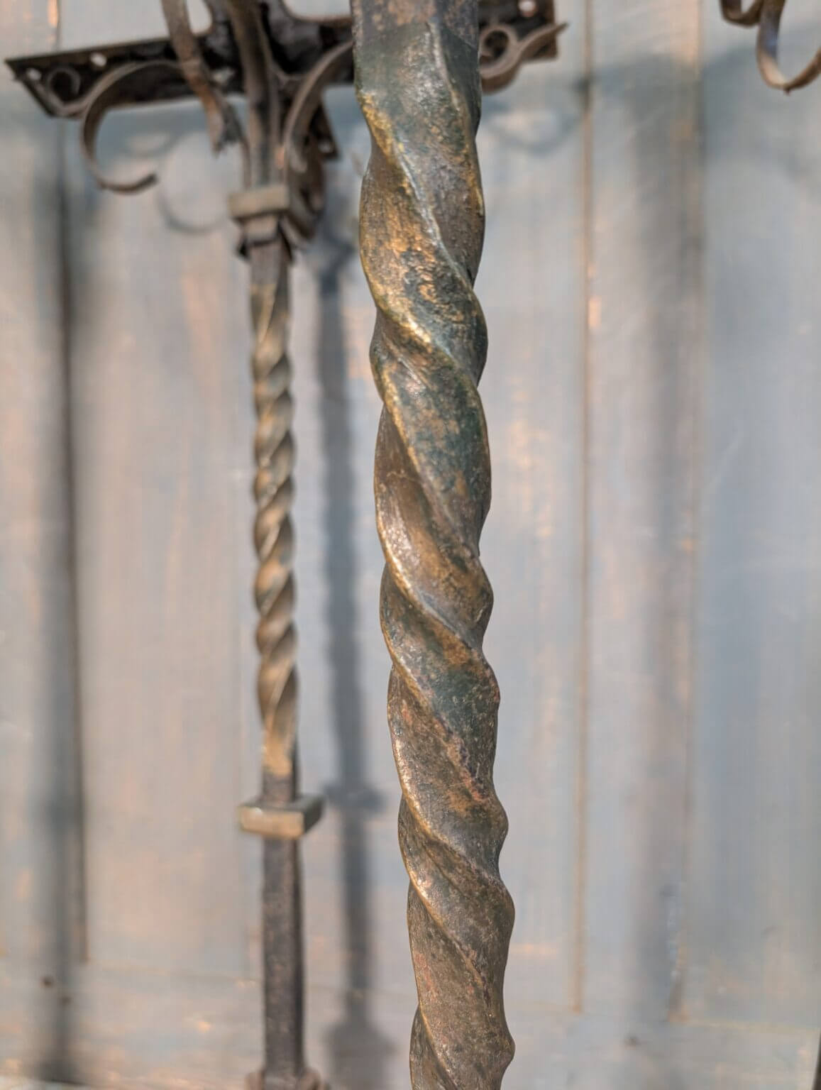 Four Victorian Cast Iron Upstands from a Prayer Rail