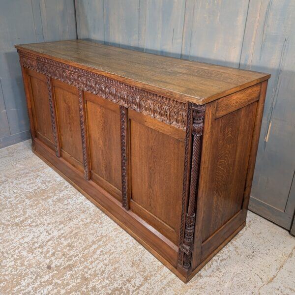 Good Size Oak Altar with Carved Details from Burrswood Prayer