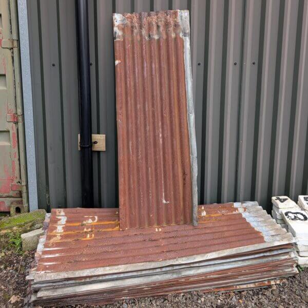 Rusty Corrugated Iron Roofing Sheets - Antique Church Furnishings