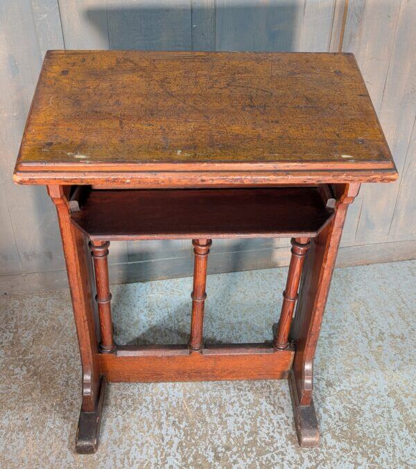 Heavy Victorian Gothic Pitch Pine Lectern Reading Desk Ambo