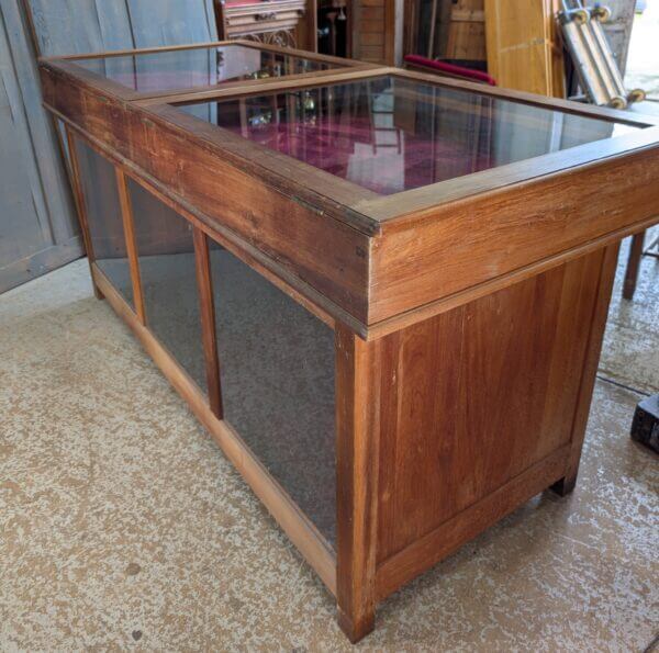 Large Glazed Hardwood Church Museum Display Case for Books