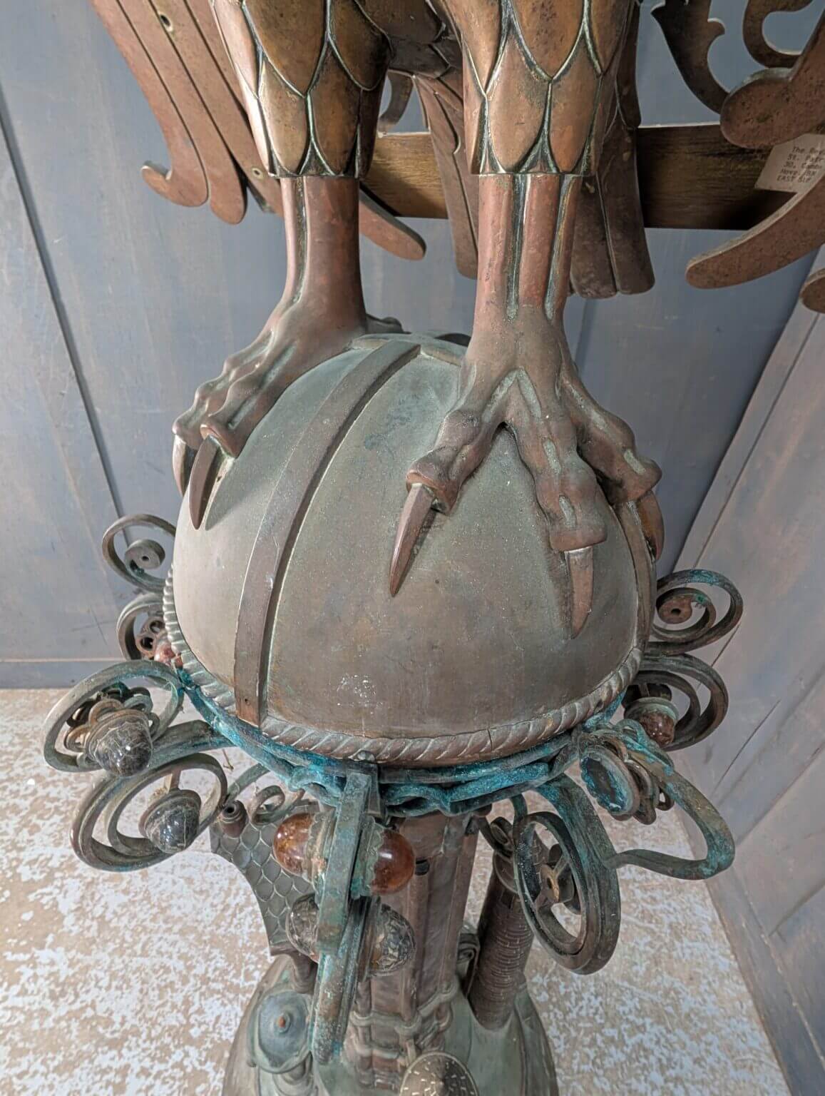 1873 William Butterfield Stunning Brass Eagle Lectern